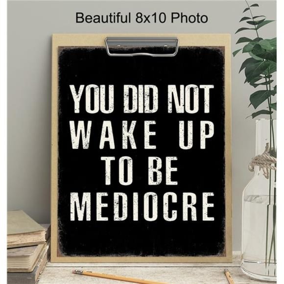 Wall Decor | Motivational Poster 8x1 Black Rustic Motivation ...